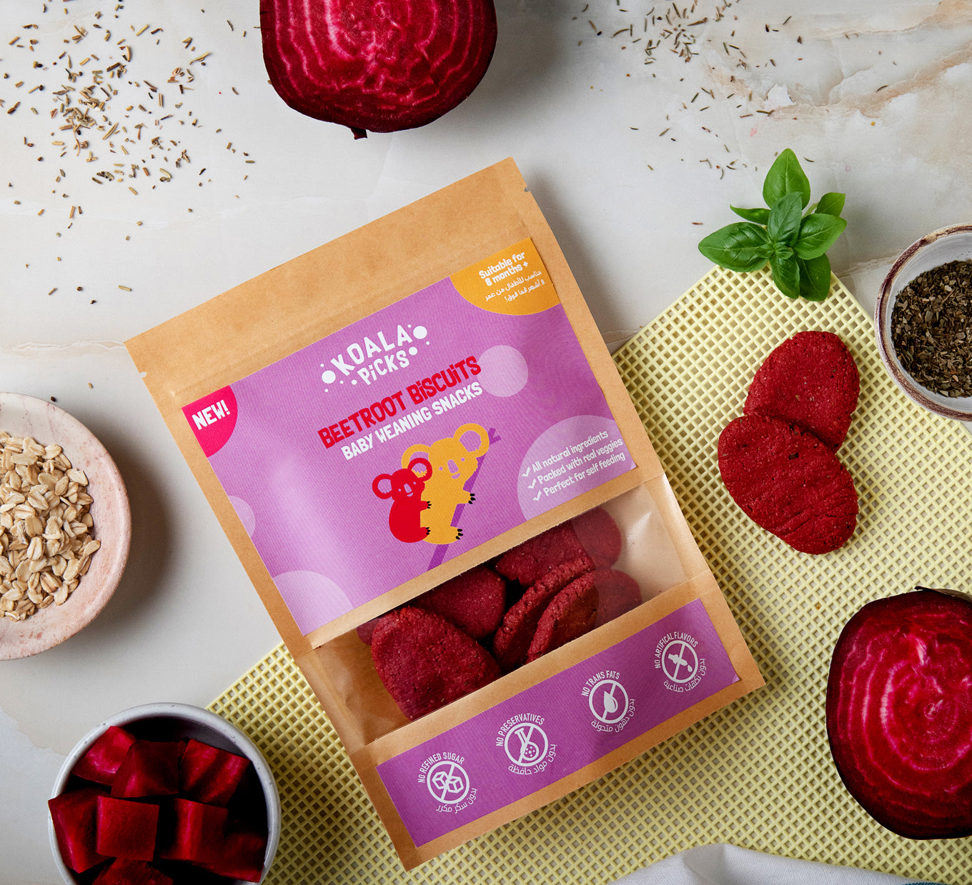 Beetroot Biscuits (12 pcs) – Koalapicks